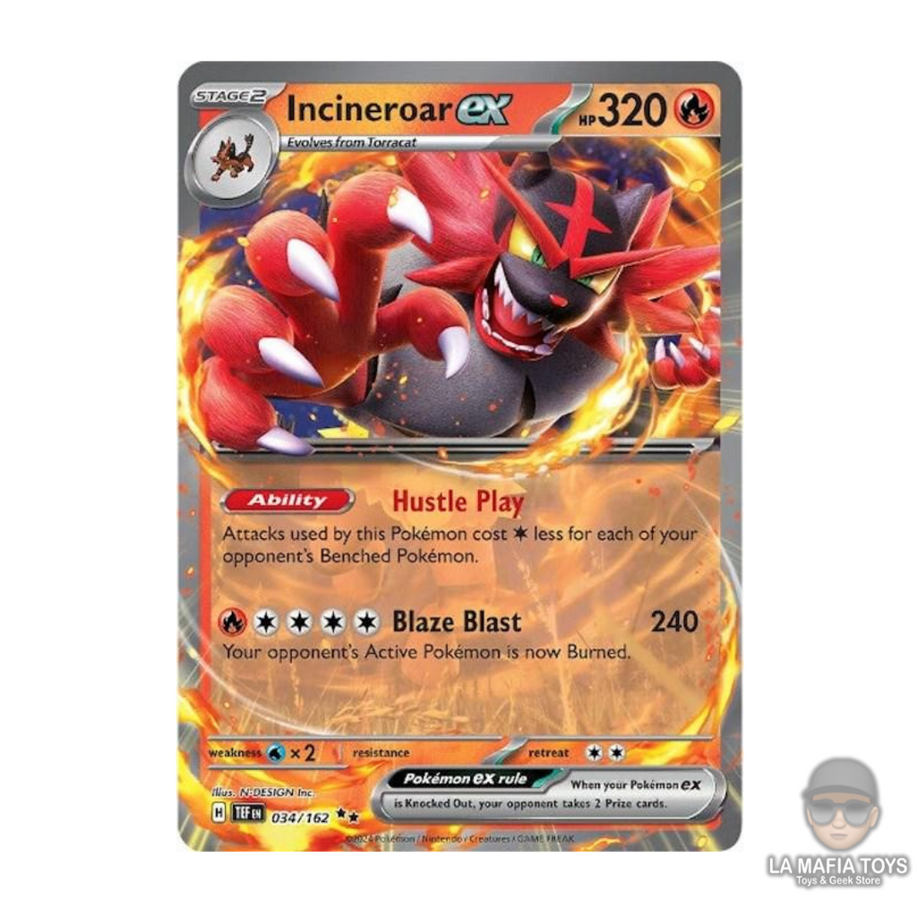 Incineroar Ex #34 Pokemon Temporal Forces